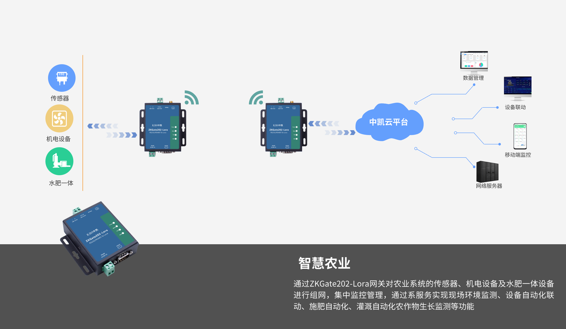 ZKGate202-Lora系列网关_Lora通信网关_智能网关_浙江中凯科技股份有限公司